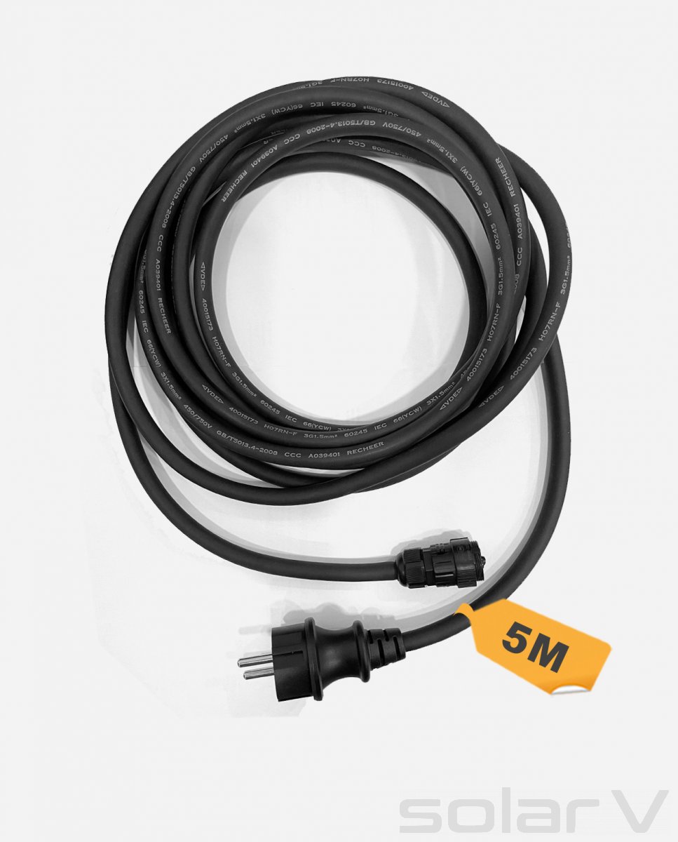 APsystems® Exceedconn® microinverter power connection cable to Schuko ...